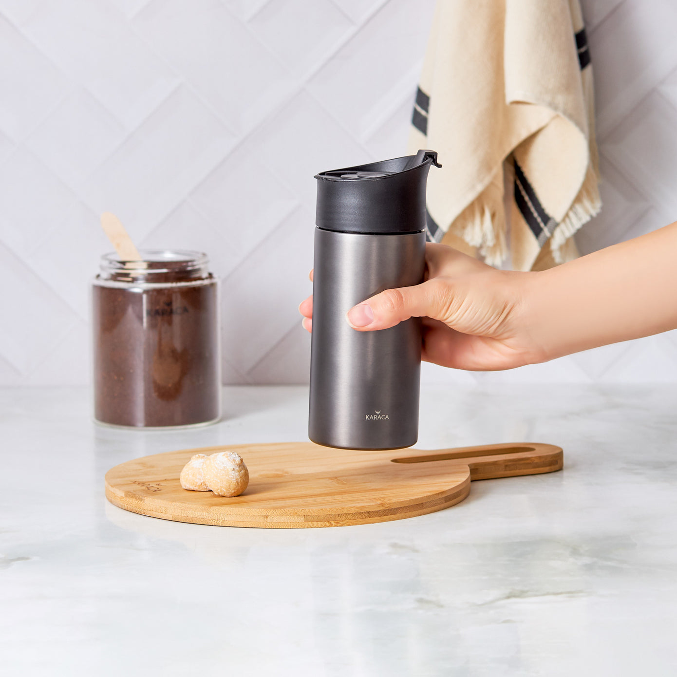 Stainless Steel French Press Flask 350ml Silver Black coffee – Homend